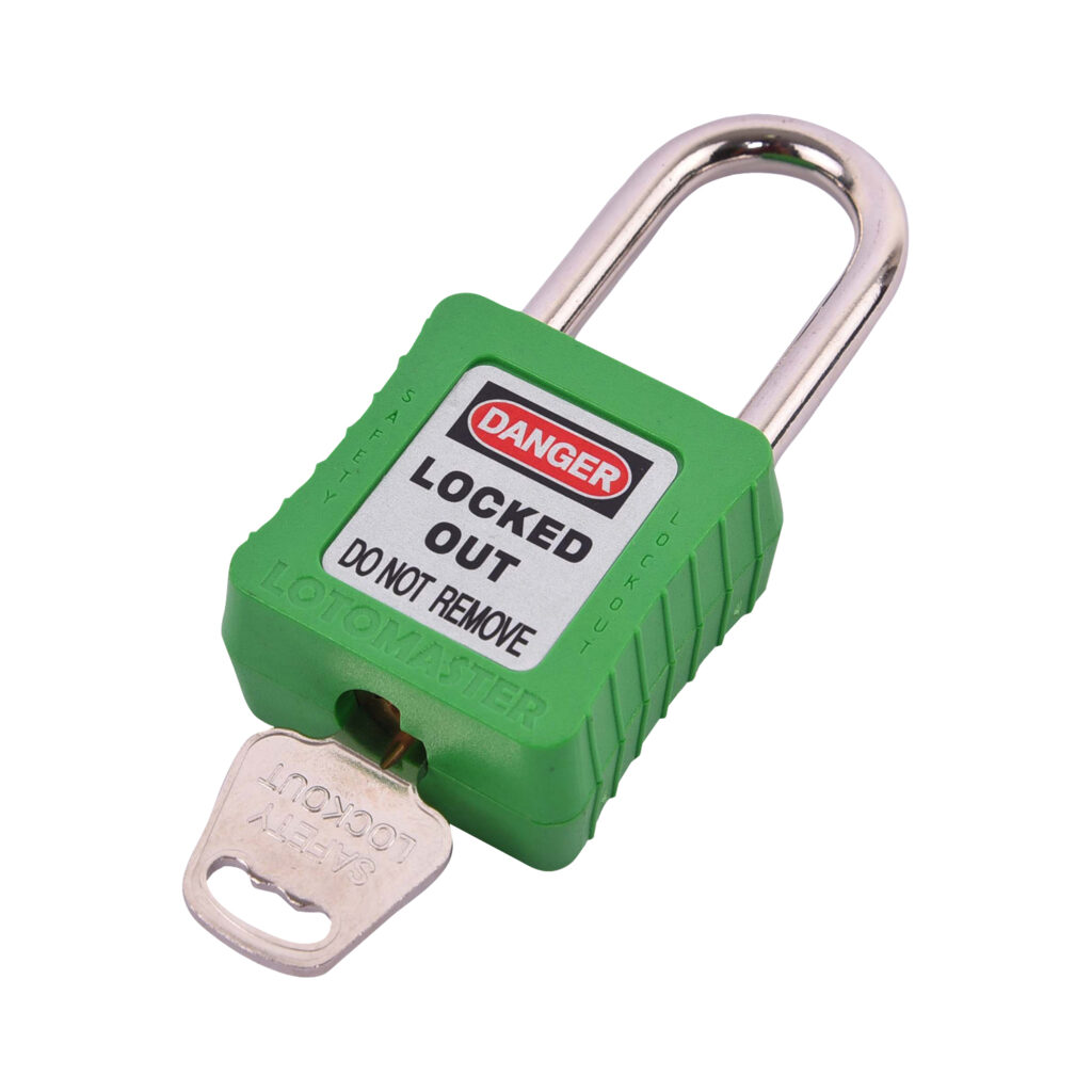 Safety Lockout Padlock 38mm Keyed Different Blue - LOTOMASTER