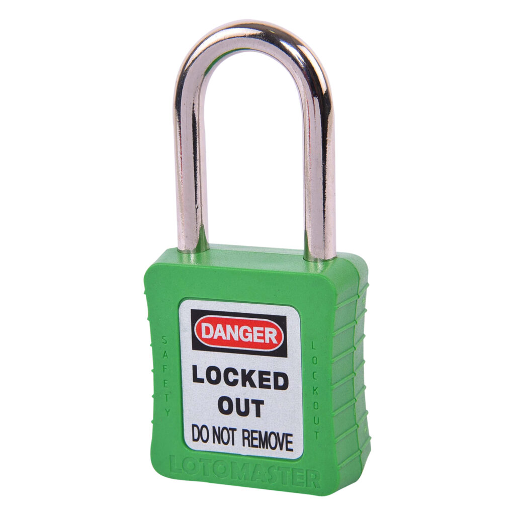 Safety Lockout Padlock 38mm Keyed Different Blue - LOTOMASTER
